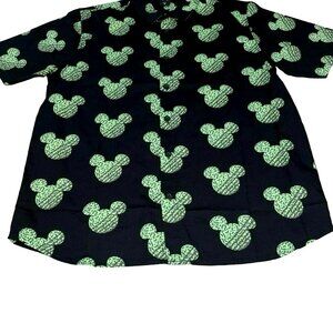 Disney | Shirts | Neff X Disney Mickey Mouse Black Green Button Down ...